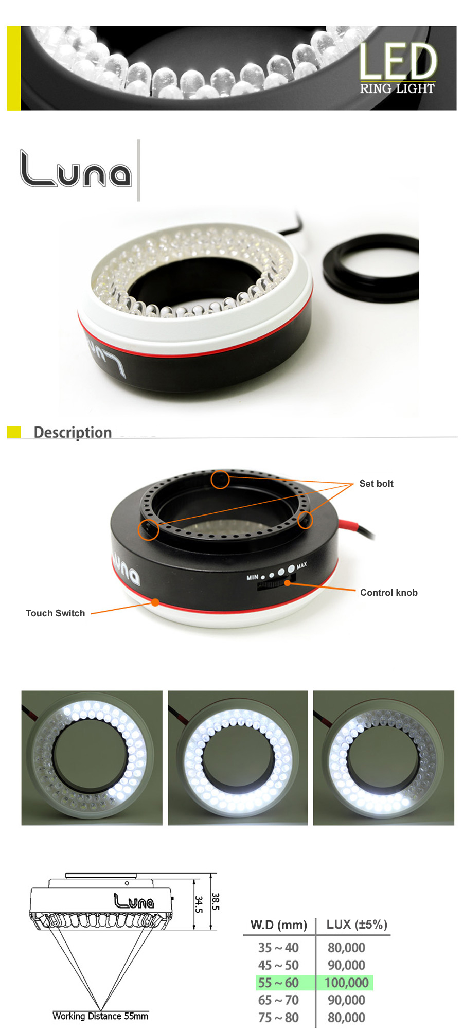 LUNA LED - Stereo Microscope LED - Viontec